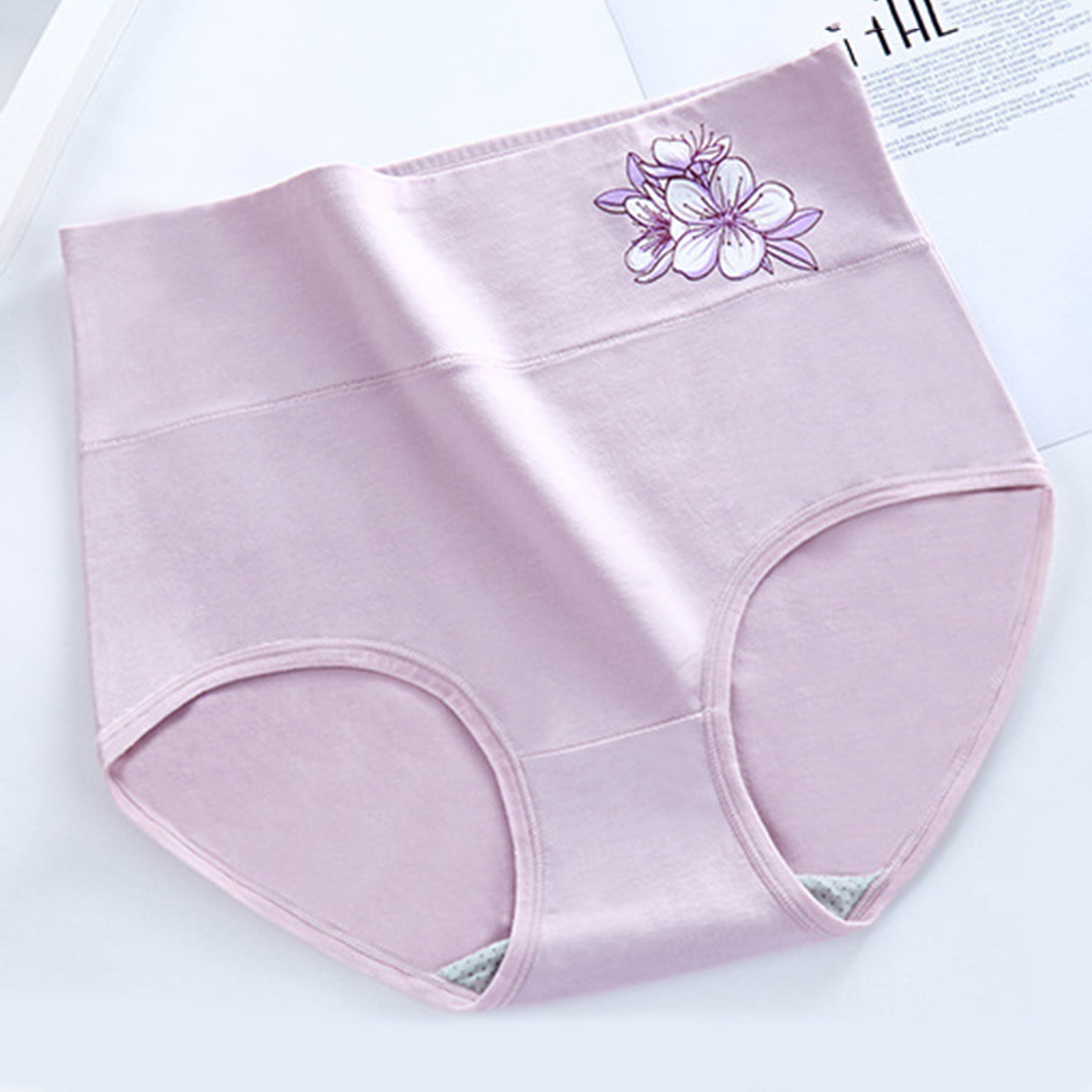 Panties for Women No Wedgie Triangle Breathable High Waist Cotton ...