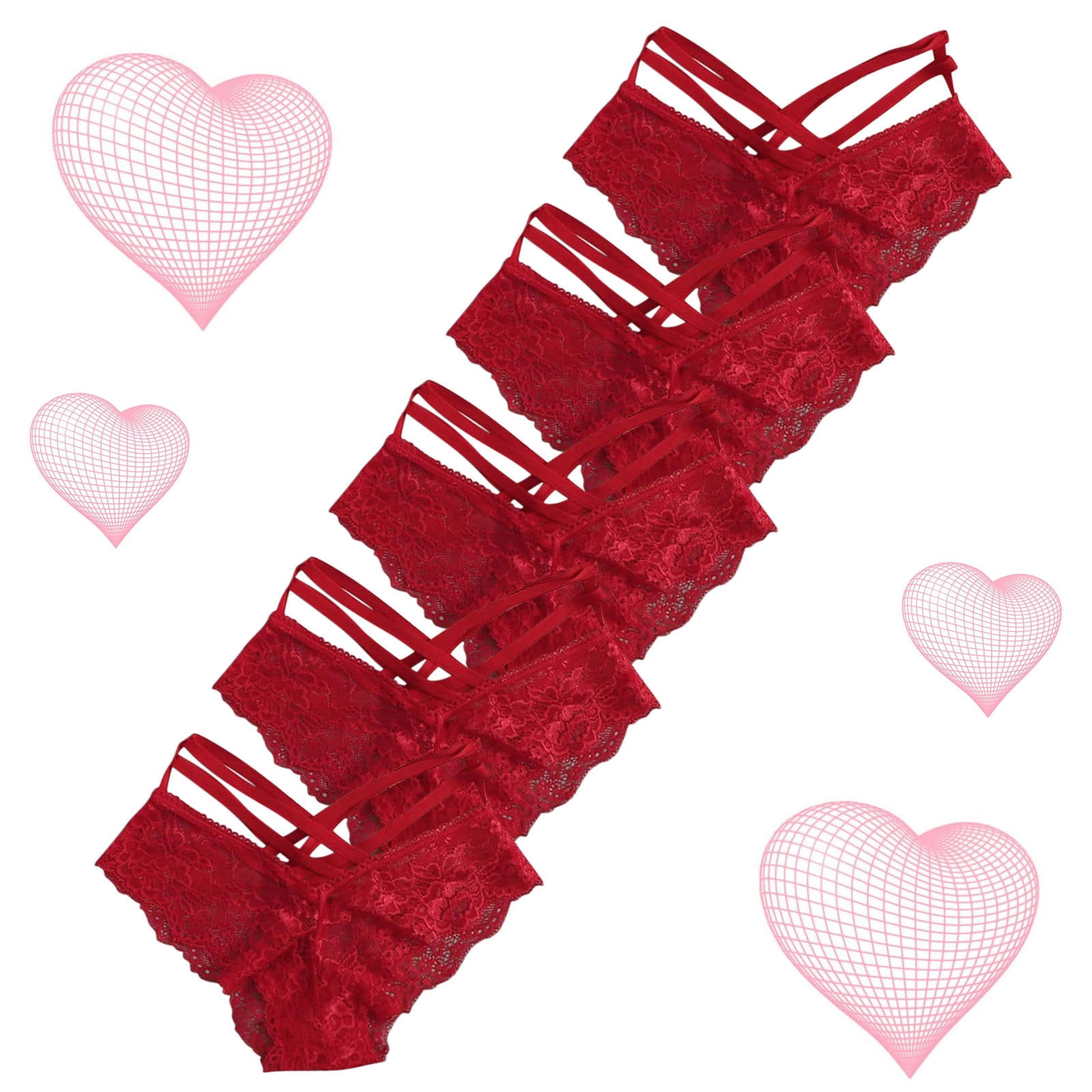 Panties for Women Tbopshirt Brief Underwear,Hipster Underwear,Five ...