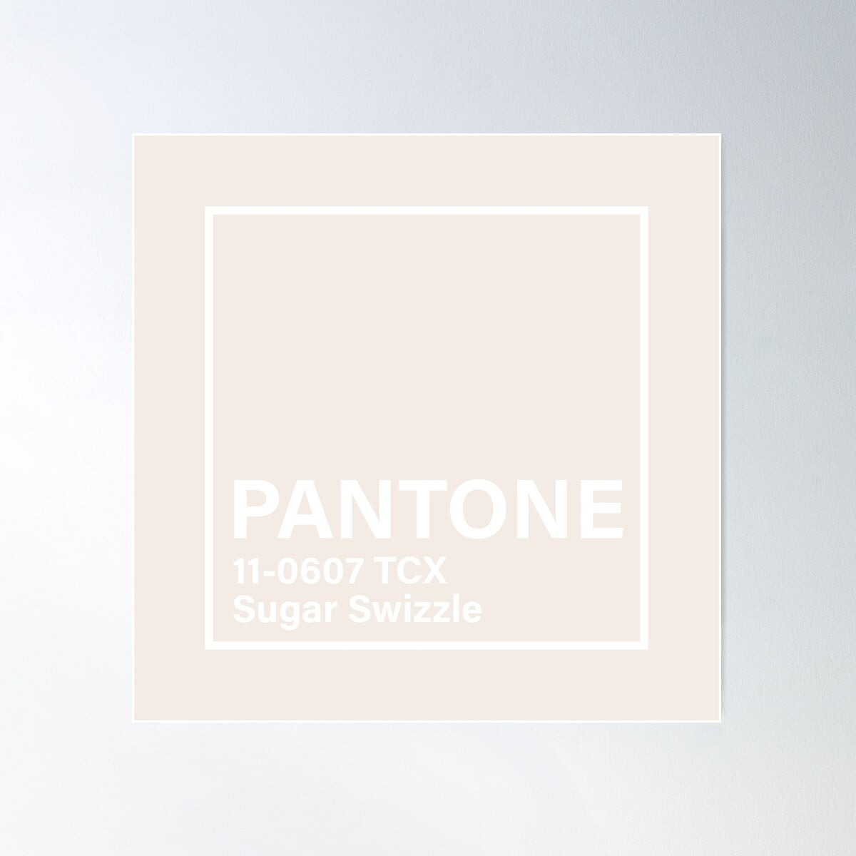 Pantone 11-0607 Tcx Sugar Swizzle Poster Wall Art, Modern Wall Decor ...