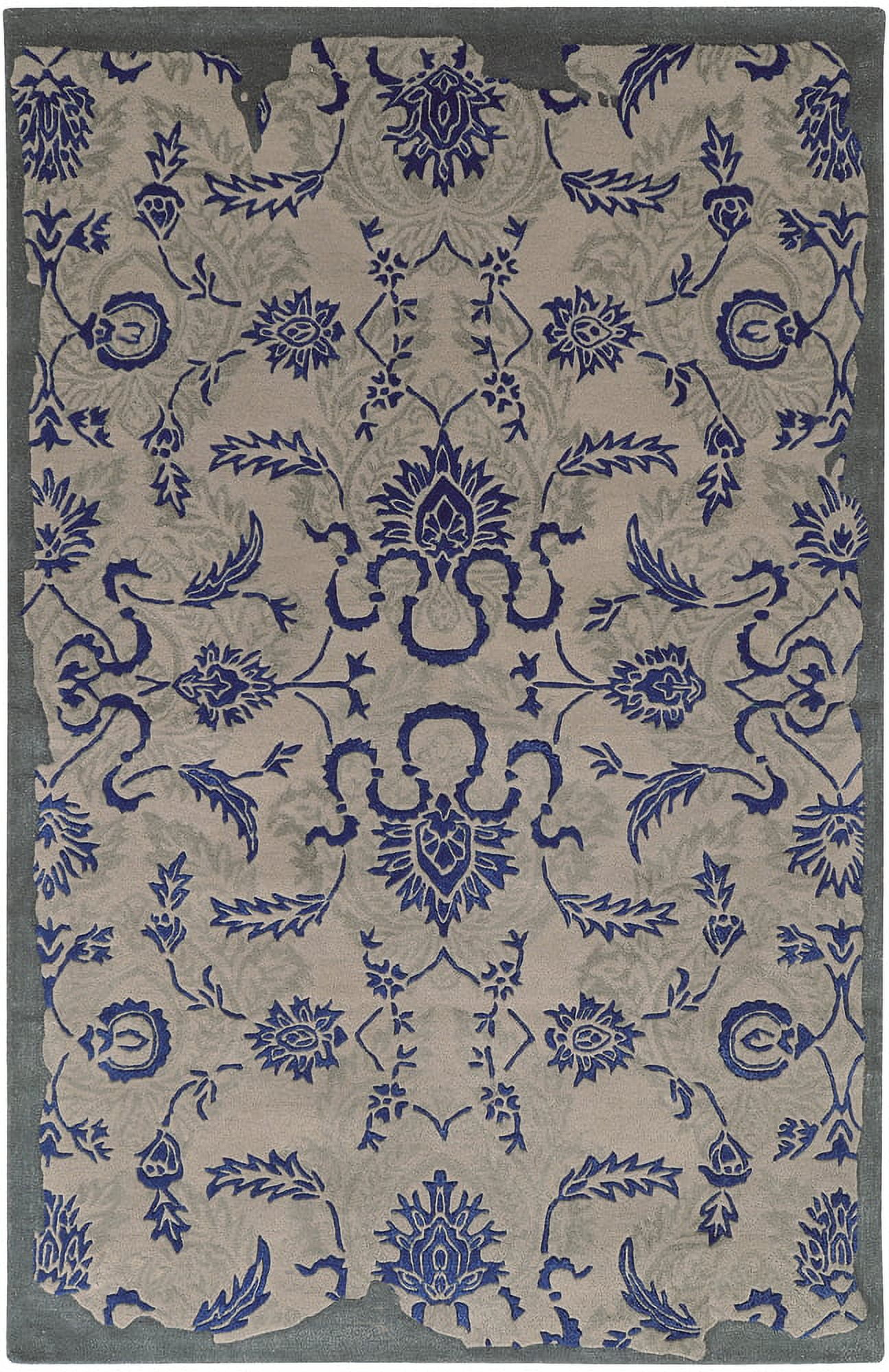 Pantone Color Influence Area Rug 45105 Grey Vines Scrolls 8' x 10 ...