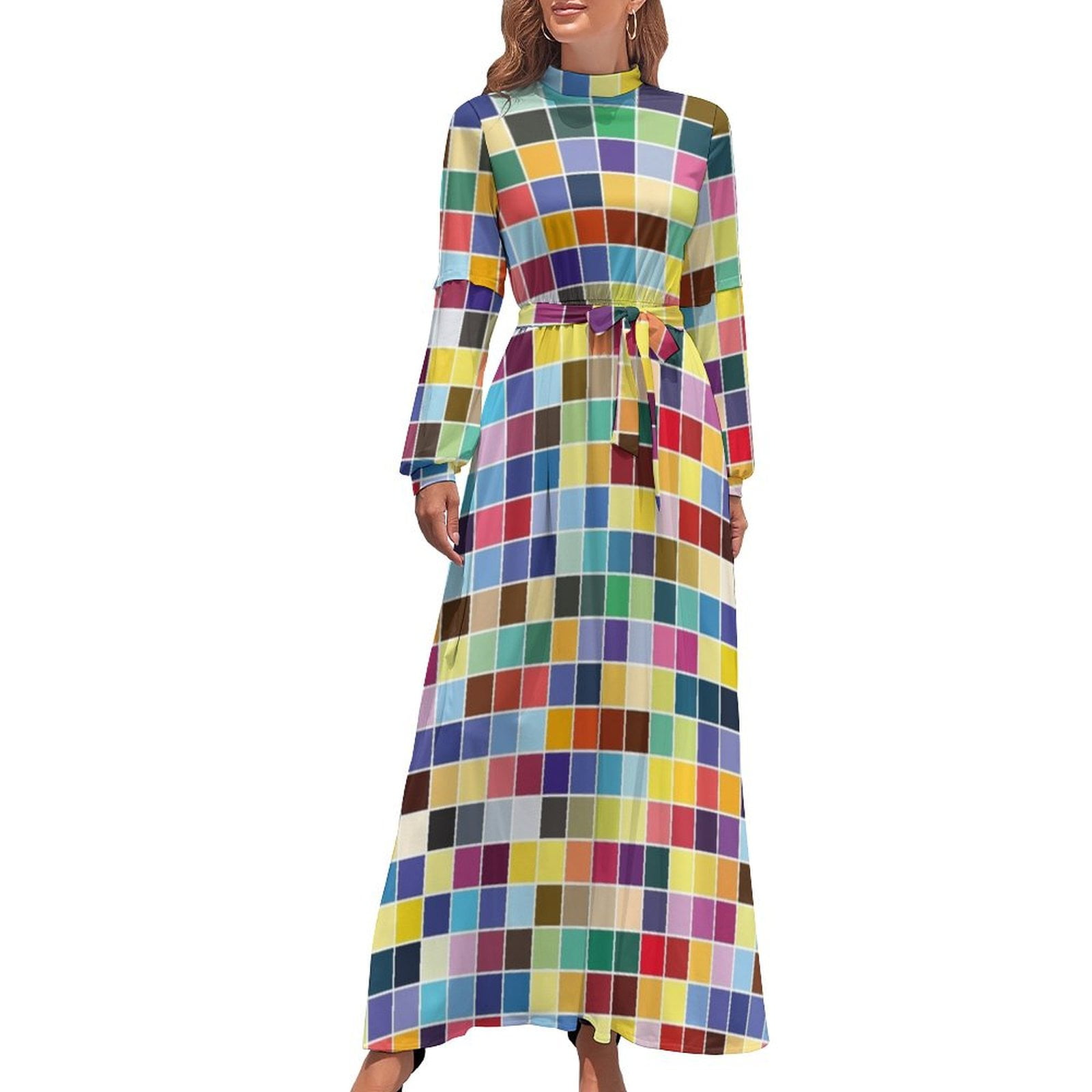 Pantone Color Palette - Pattern Long Dress summer clothes elegant guest ...