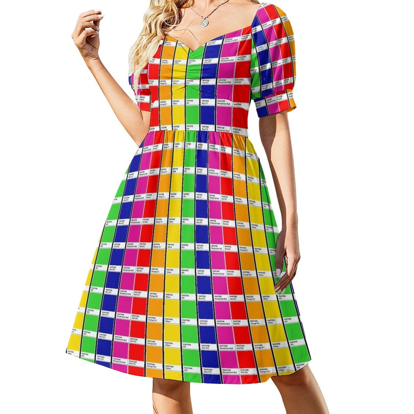 Pantone Colour Chips Sleeveless Dress summer dress womens 2024 purple ...