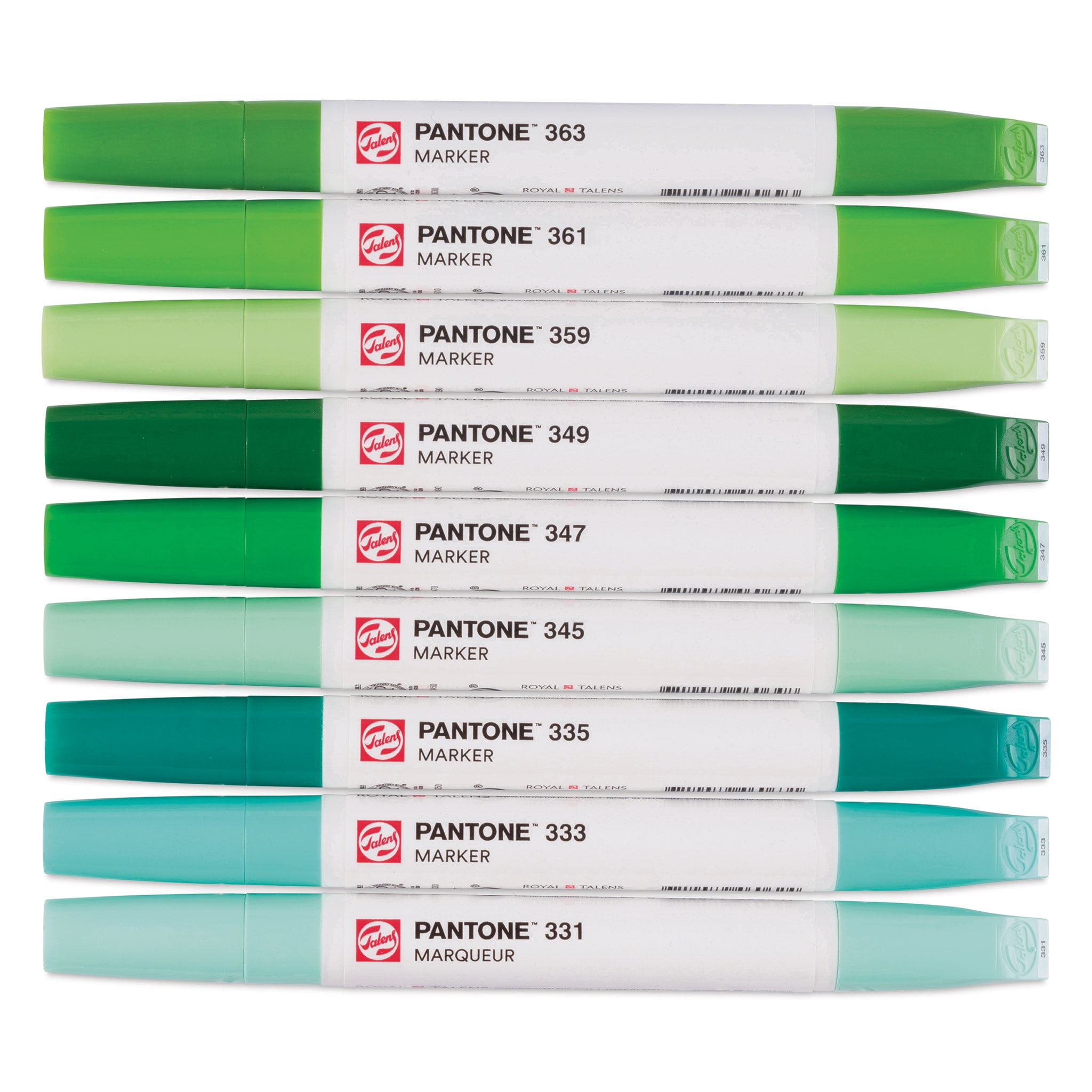 Pantone Dual Tip Markers - Green, Set of 9 - Walmart.com