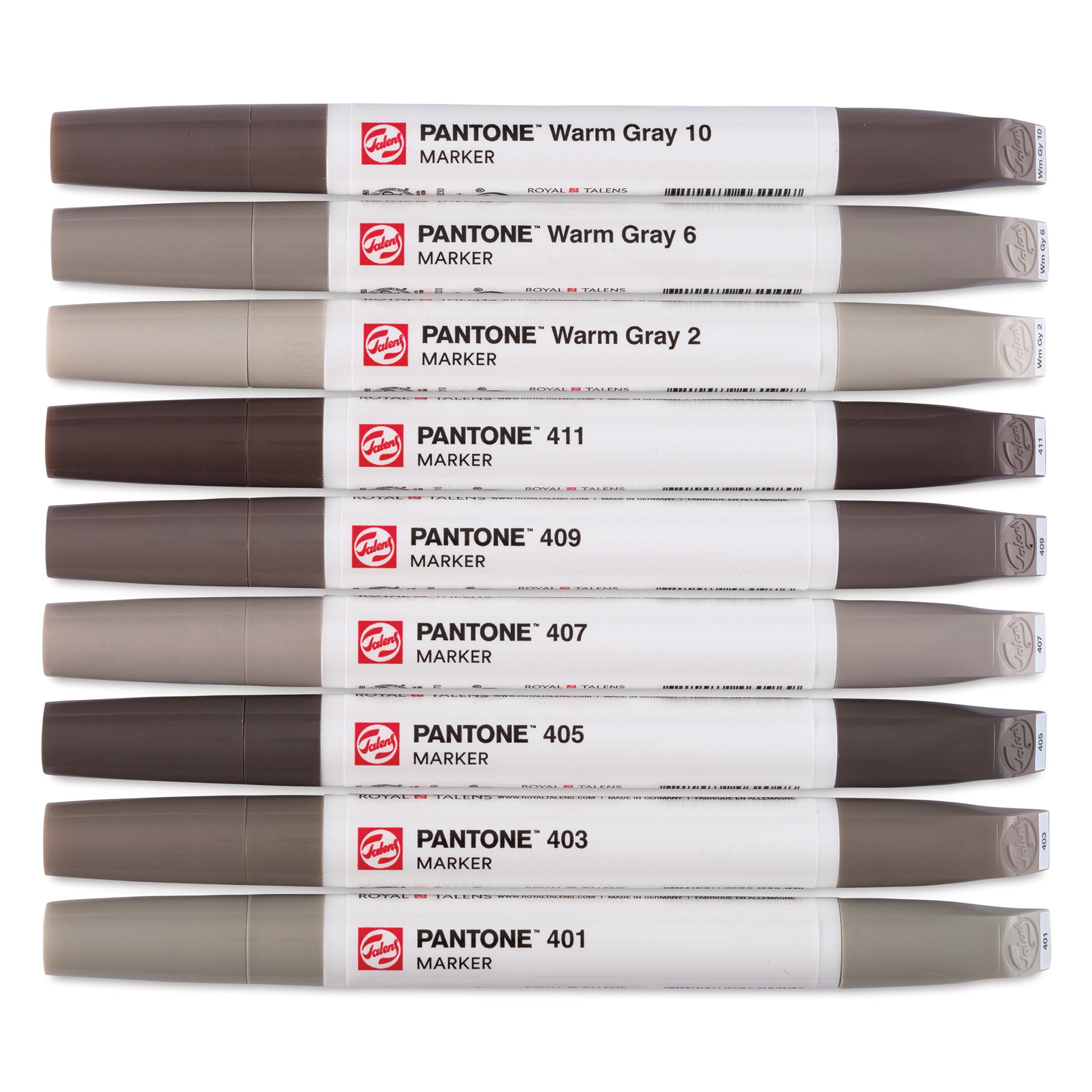 Pantone Dual Tip Markers - Warm Gray, Set of 9 - Walmart.com