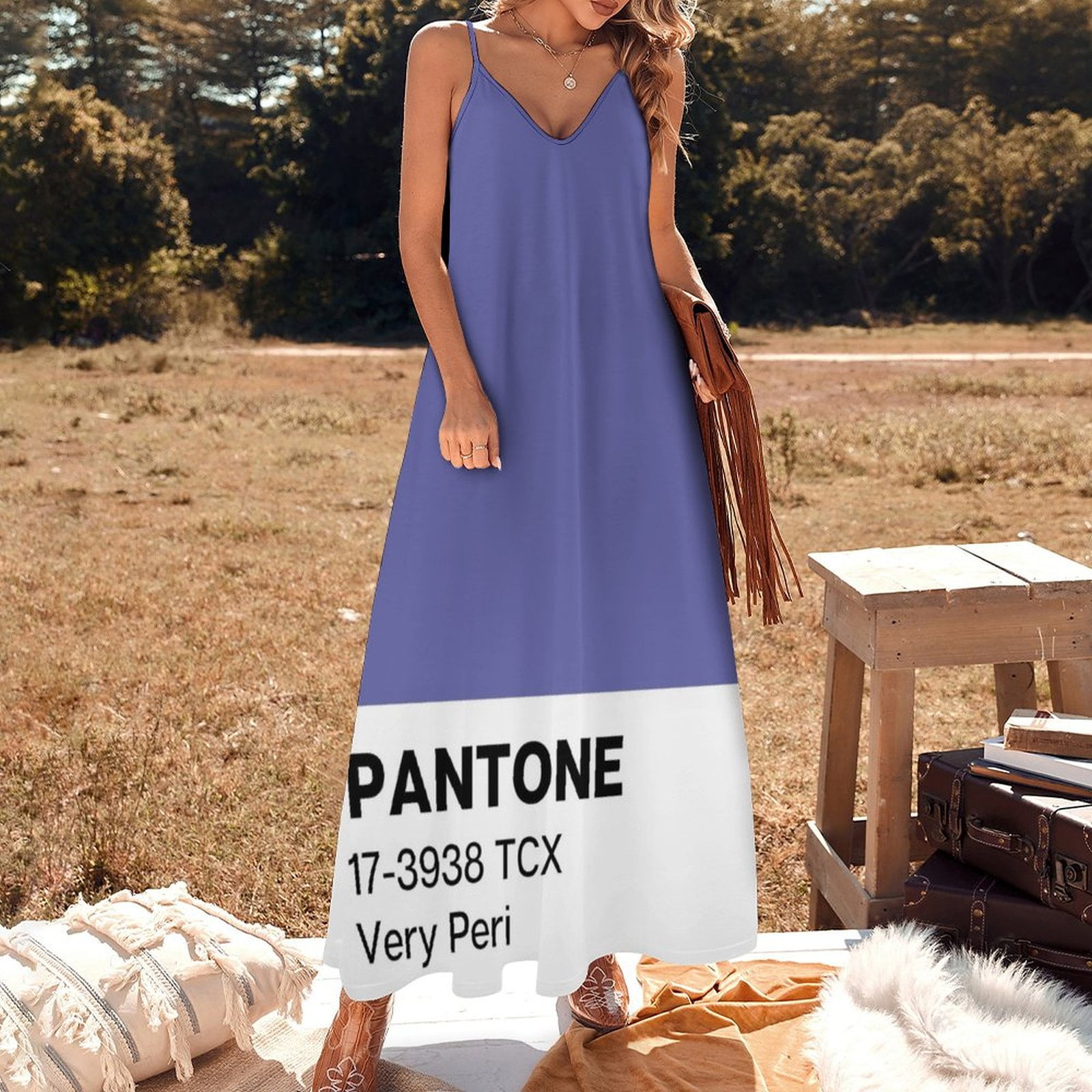Pantone Very Peri Sleeveless Dress Woman clothing wedding dresses for ...