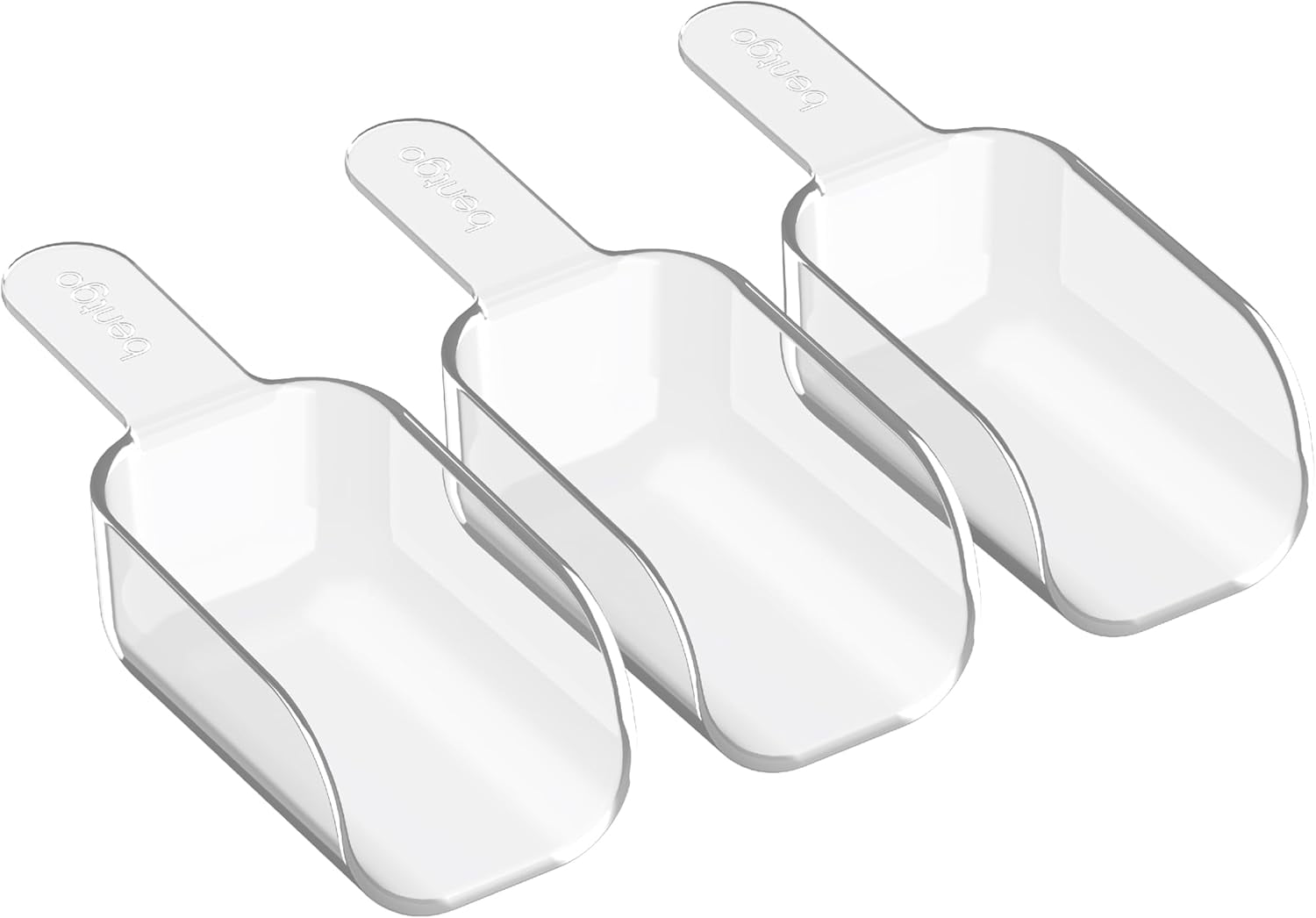 Pantry - 3-Piece All Purpose Scoop Set, 1/2 Cup (4 oz) Spoon, Clear ...