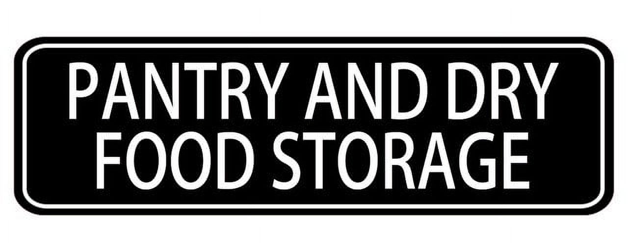 Pantry And Dry Food Storage Sign,10 X 3 Inches Acrylic Plaque With ...