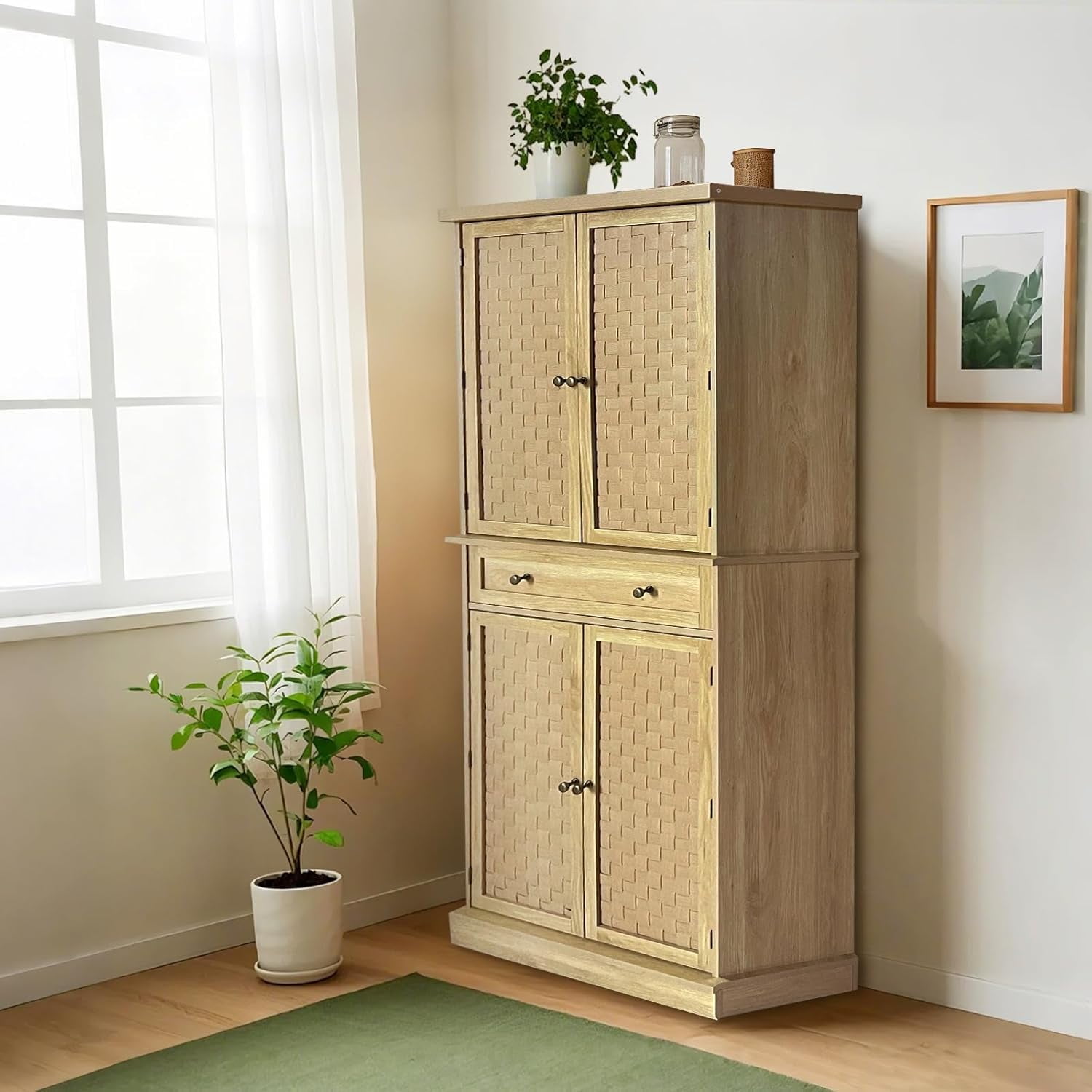 Pantry Cabinet, 72" Tall Kitchen Storage Cabinets with Doors and ...