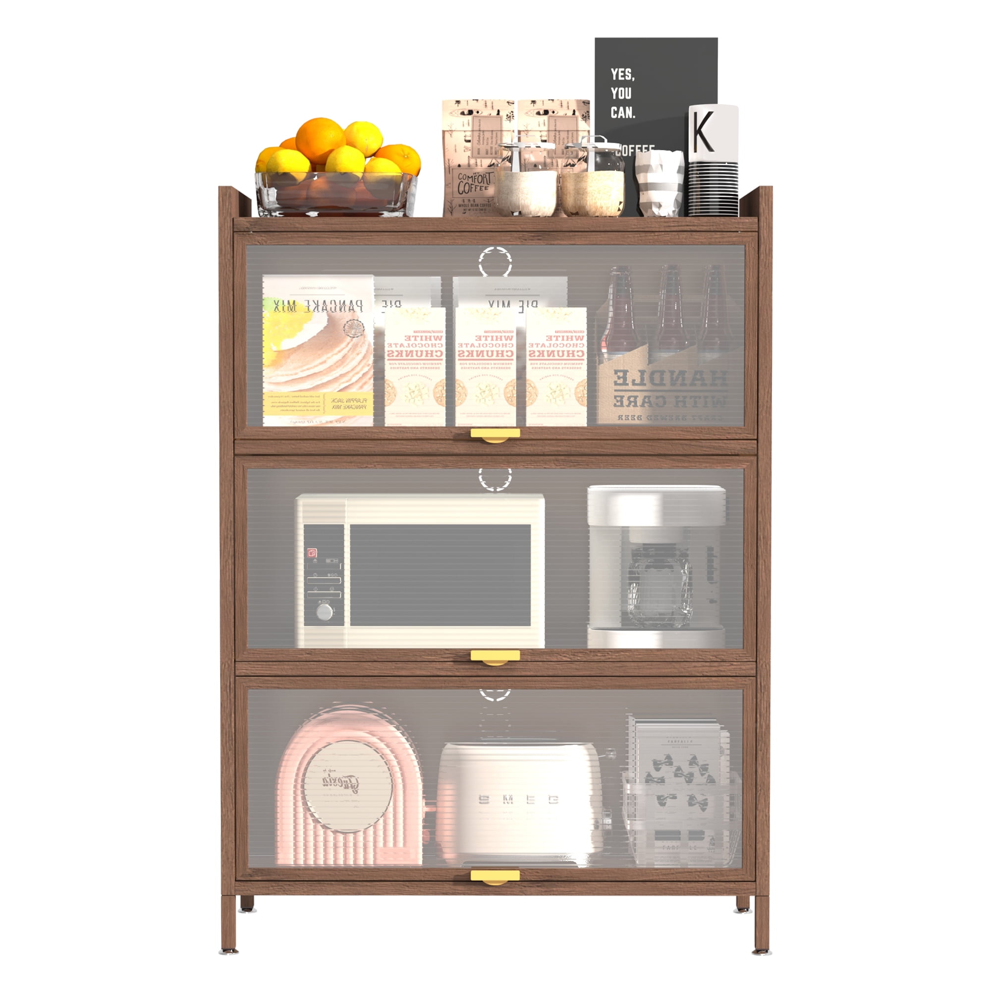 Pantry Cabinet, Kitchen Pantry Storage Cabinet, 44'' Tall Metal Display ...