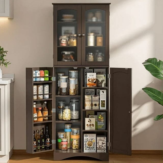 Pantry Cabinet, Lofka 64" Tall Kitchen Pantry Storage Cabinet with ...