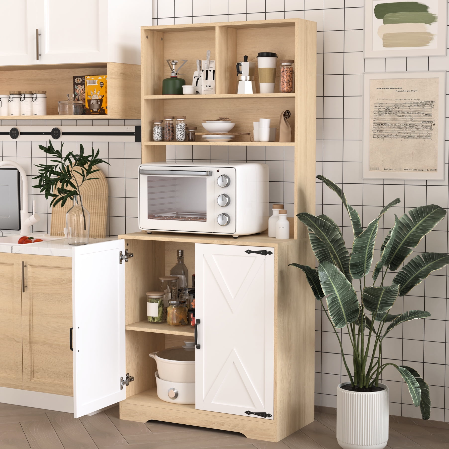 Pantry Cabinet With 2 Doors And 3 Shelves - Modern Kitchen Facility ...