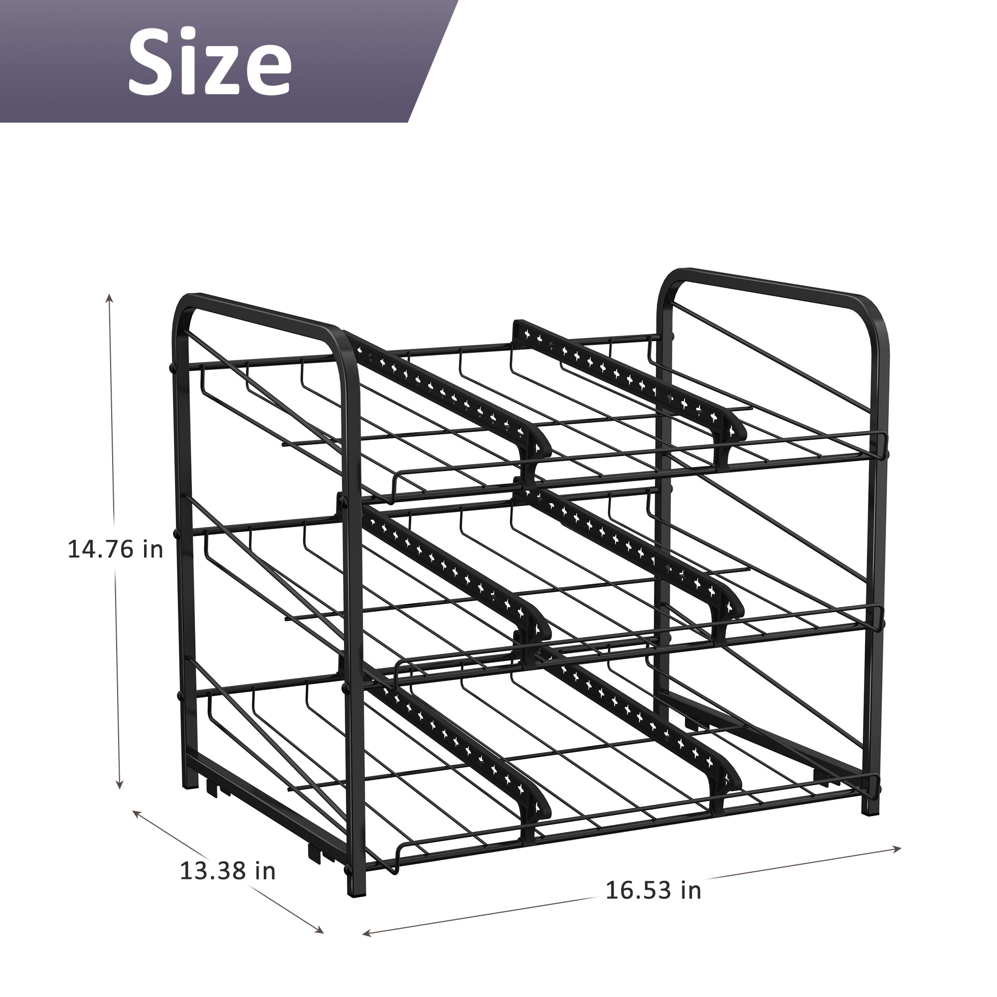 Pantry Can Organizer, Stackable 2, Stacking Can Dispenser, Holds 36 ...