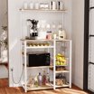 Uforic 6-Tier Kitchen Baker's Rack with Power Outlets, 63" Microwave ...
