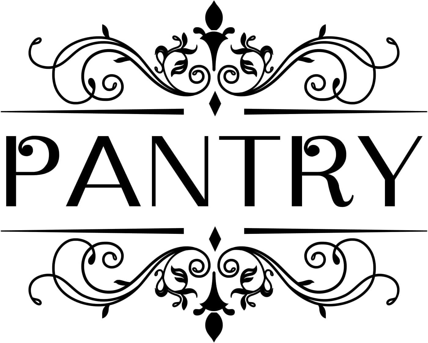 Pantry Door Sign Sticker Pantry Decals Kitchen Vinyl Lettering Words ...
