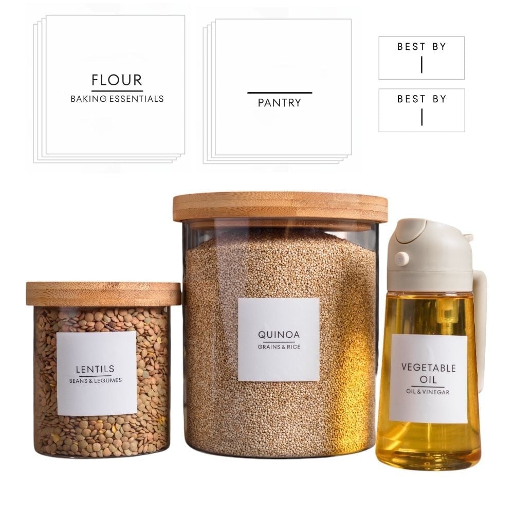 Pantry Labels including Blank Labels, Expiration Labels, 372 Count ...