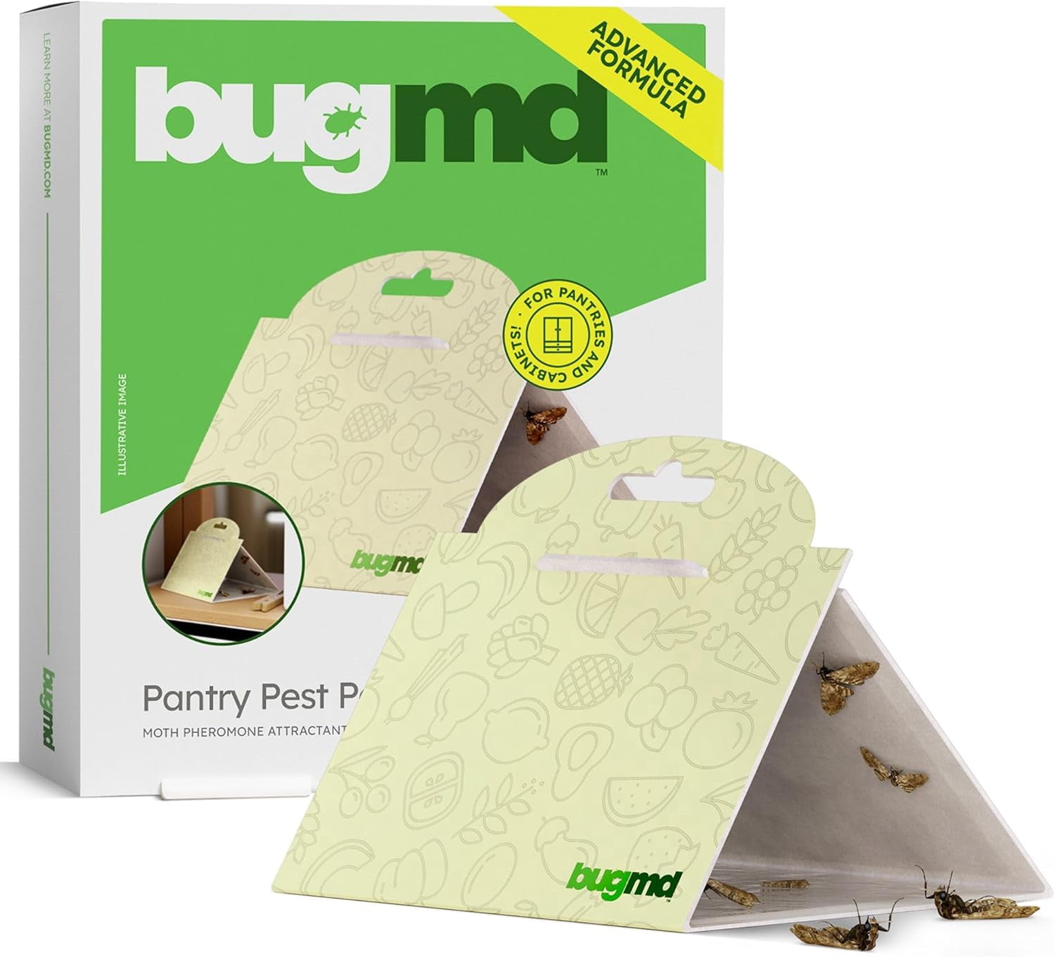 Pantry Moth Traps (6-Pack) – Pheromone-Based Sticky Glue Traps, Non ...
