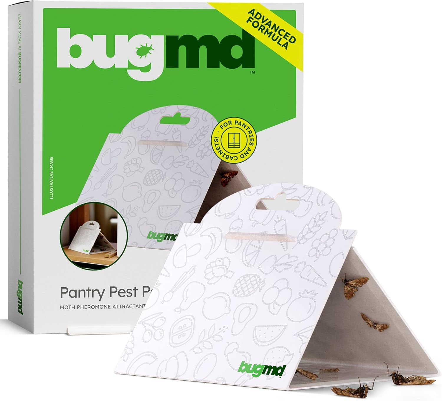 Pantry Moth Traps (6-Pack) – Pheromone-Based Sticky Glue Traps, Non ...