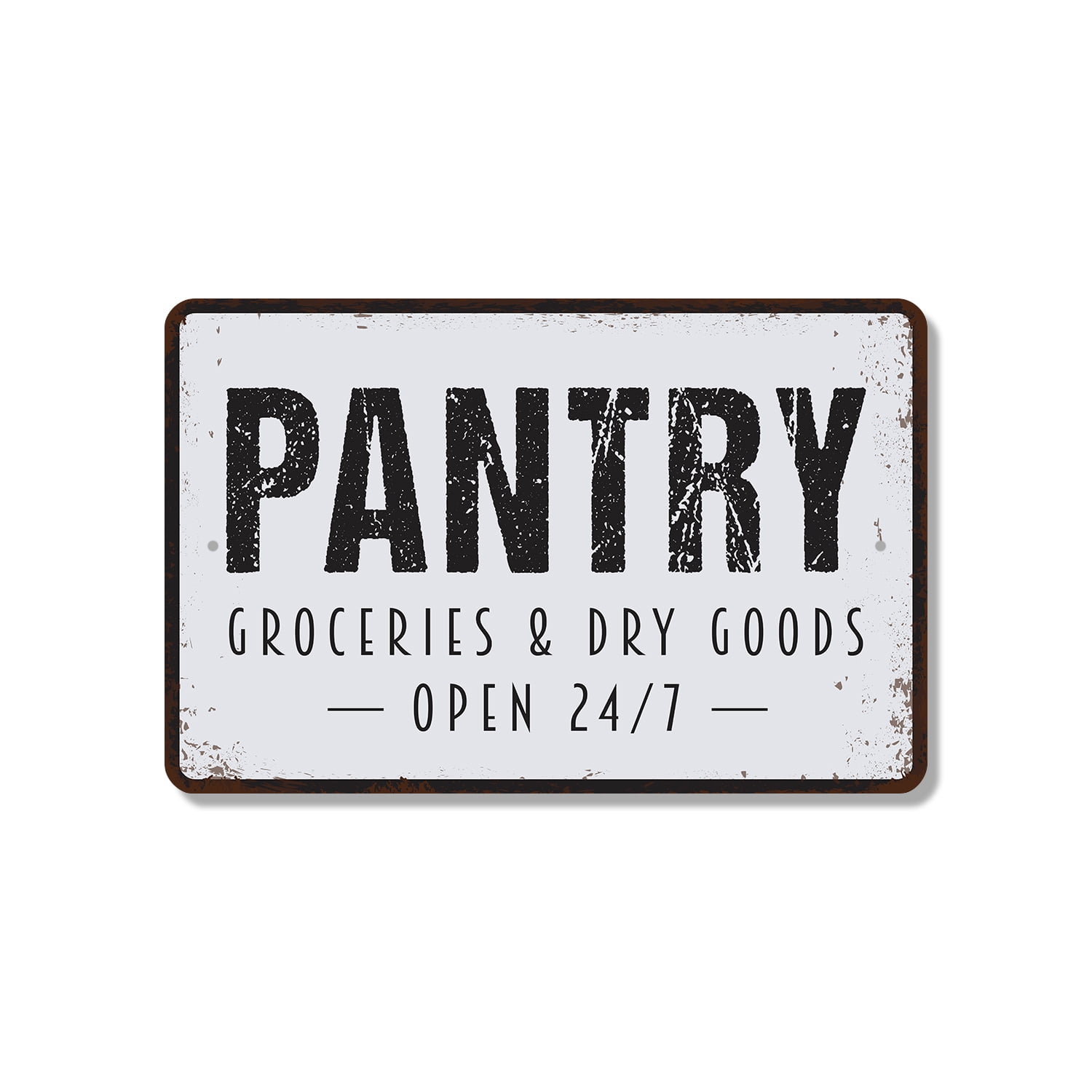 Pantry Open 24 7 Personalized (2 Pack) 8 Inch x 12 Inch Novelty Plastic ...