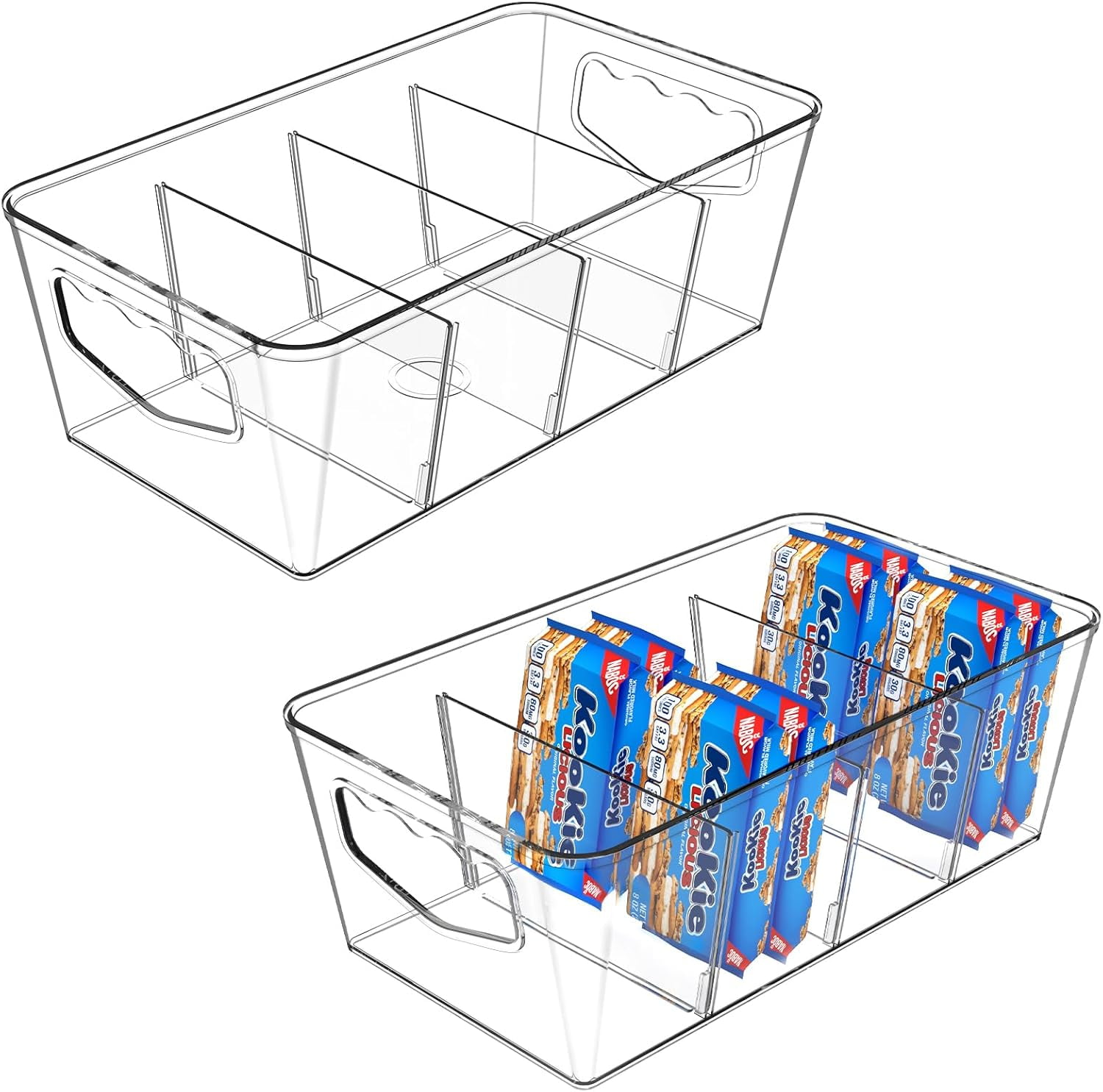 Pantry Organization and Storage Bins 8 Pack Clear Storage Organizer ...