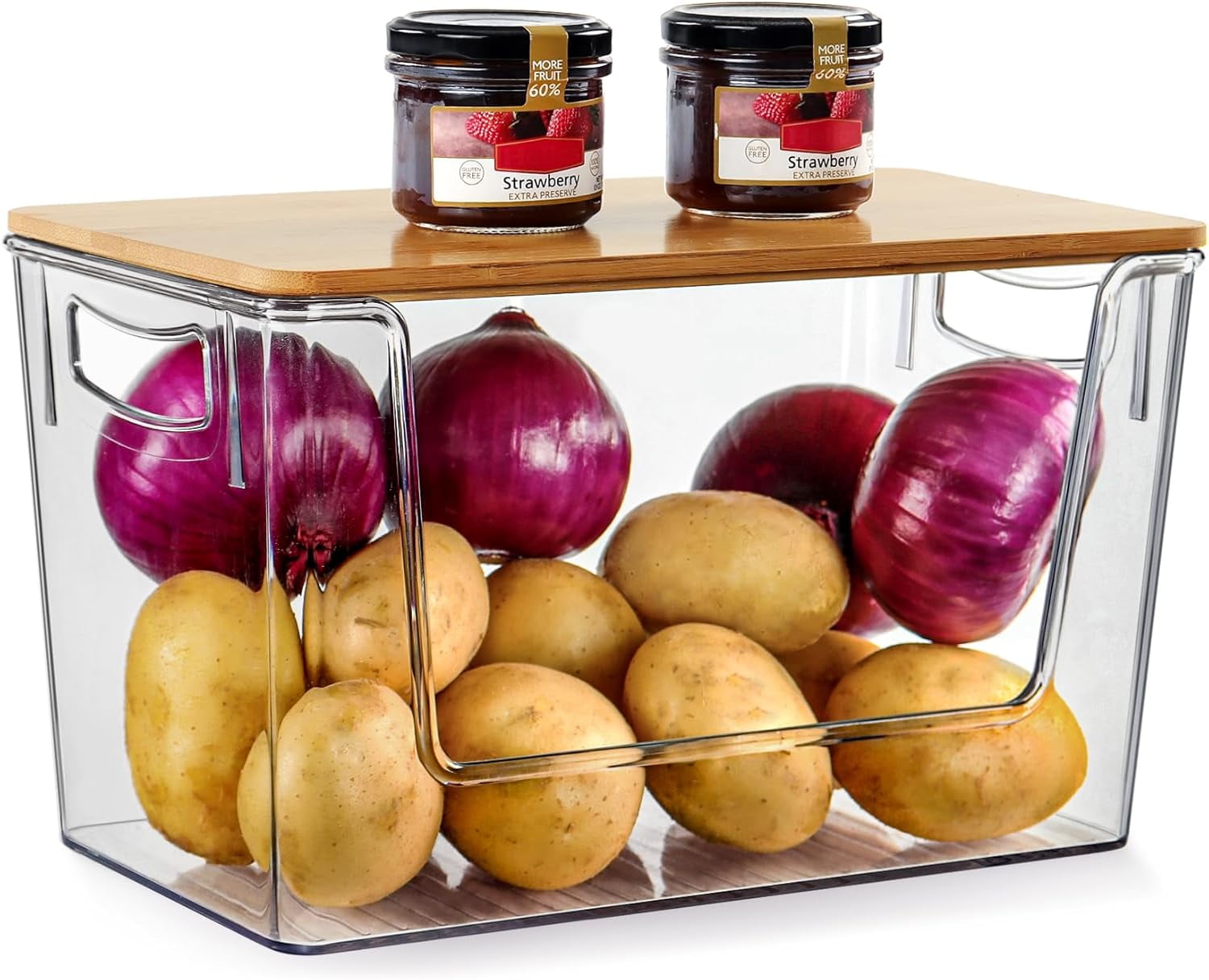 Pantry Organizer and Storage Stackable Kitchen Pantry Basket for Onion ...