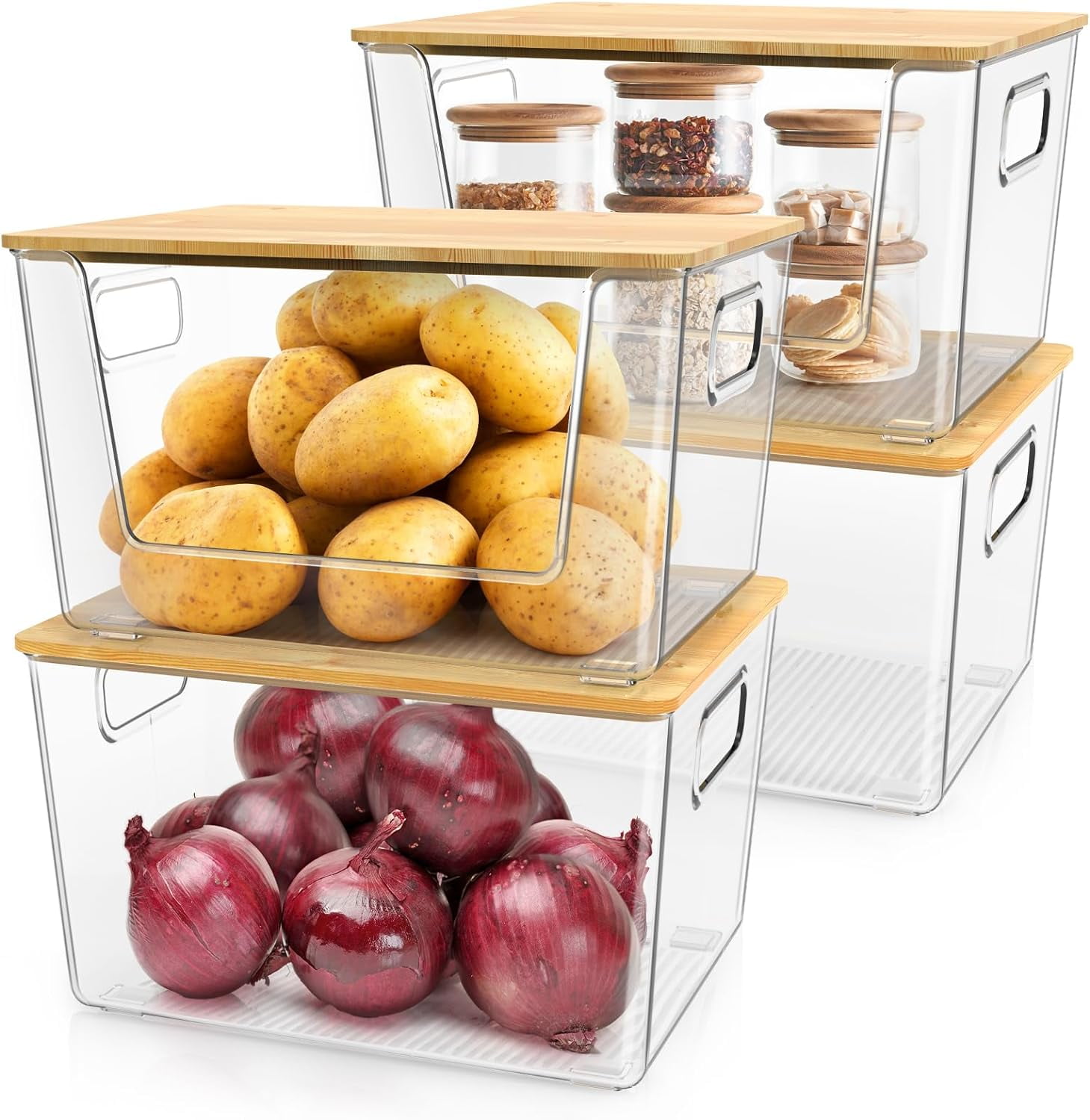 Pantry Organizers and Storage – Stackable Potato and Onion Storage Bins ...