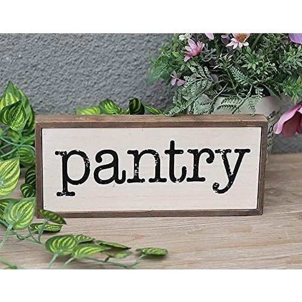 Pantry Rustic Wood Block Signs For Kitchen, Farmhouse Pantry Sign For ...