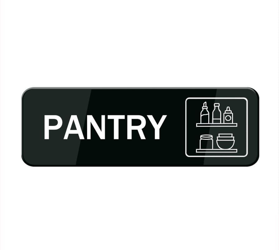 Pantry Sign For House (With Strong Adhesive Tape), 10" X 3" Premium ...