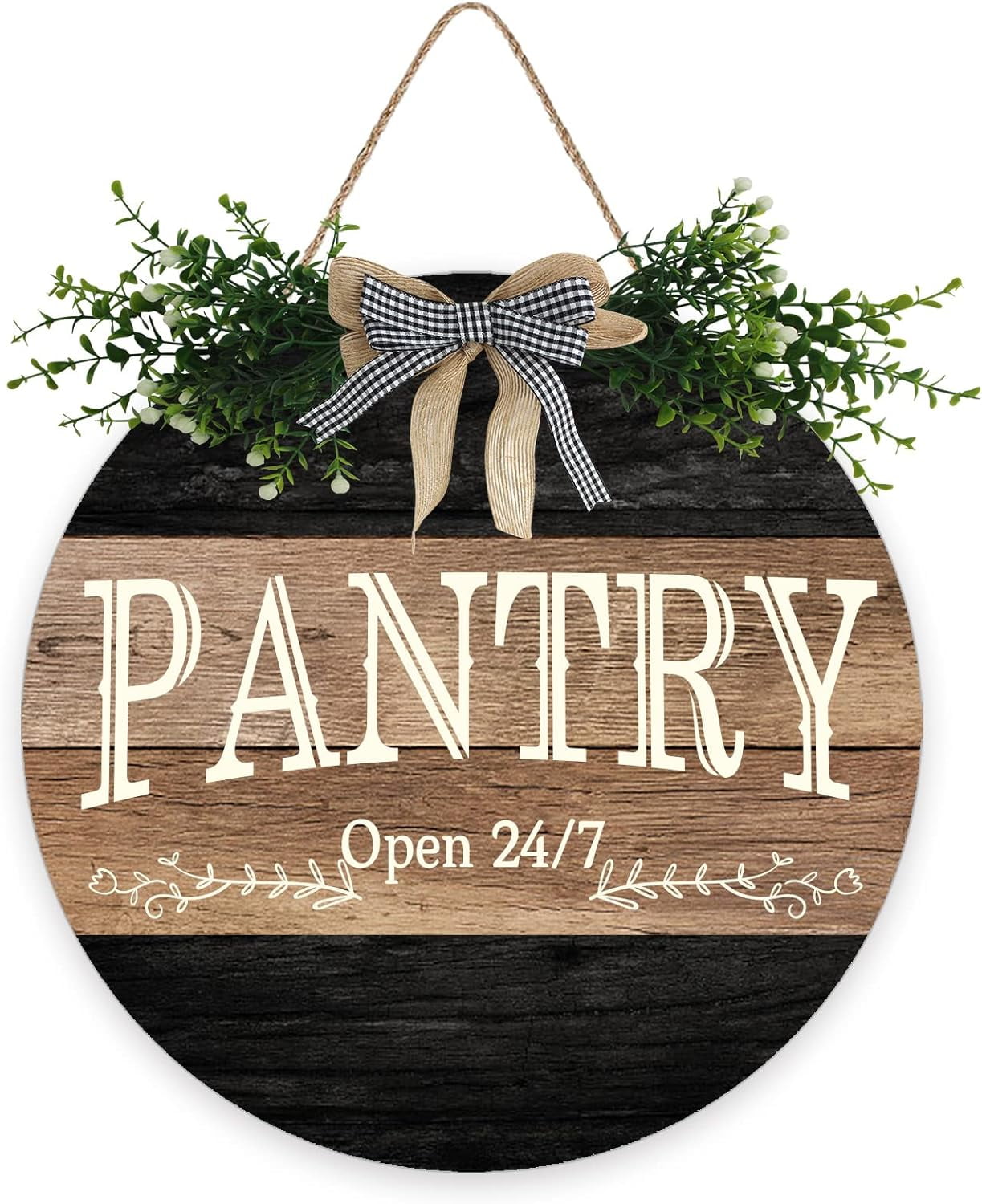 Pantry Sign Pantry Decor Round Wood Sign For Front Door Farmhouse Home ...