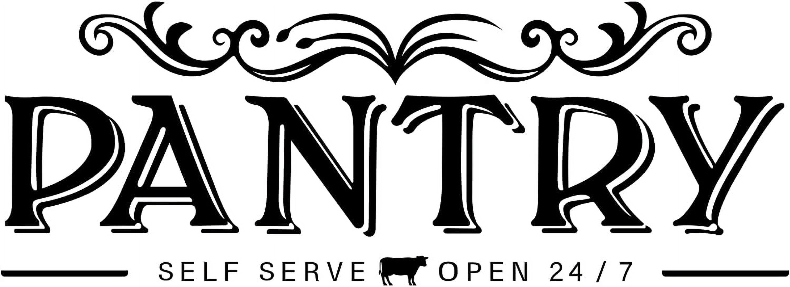 Pantry Sign Stickers Self Serve Pantry Door Declas Vinly Letter Sticker ...