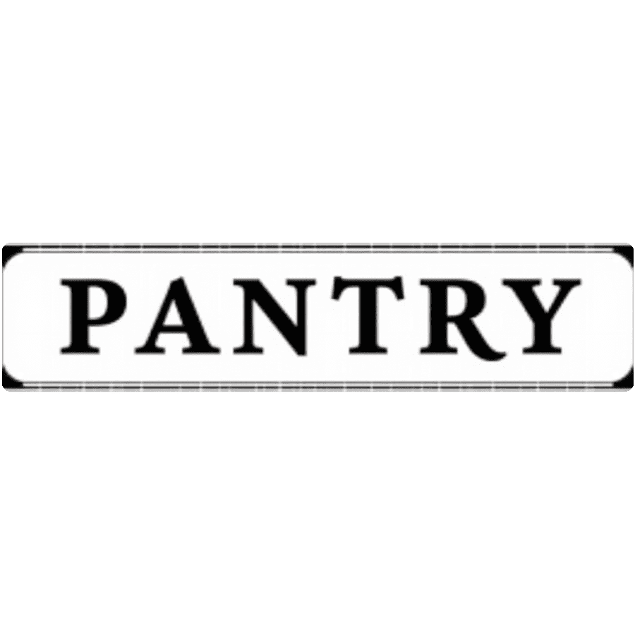 Pantry Storage Tin Sign - 16x4 Inch - Ideal for Kitchen, Basement, Man ...