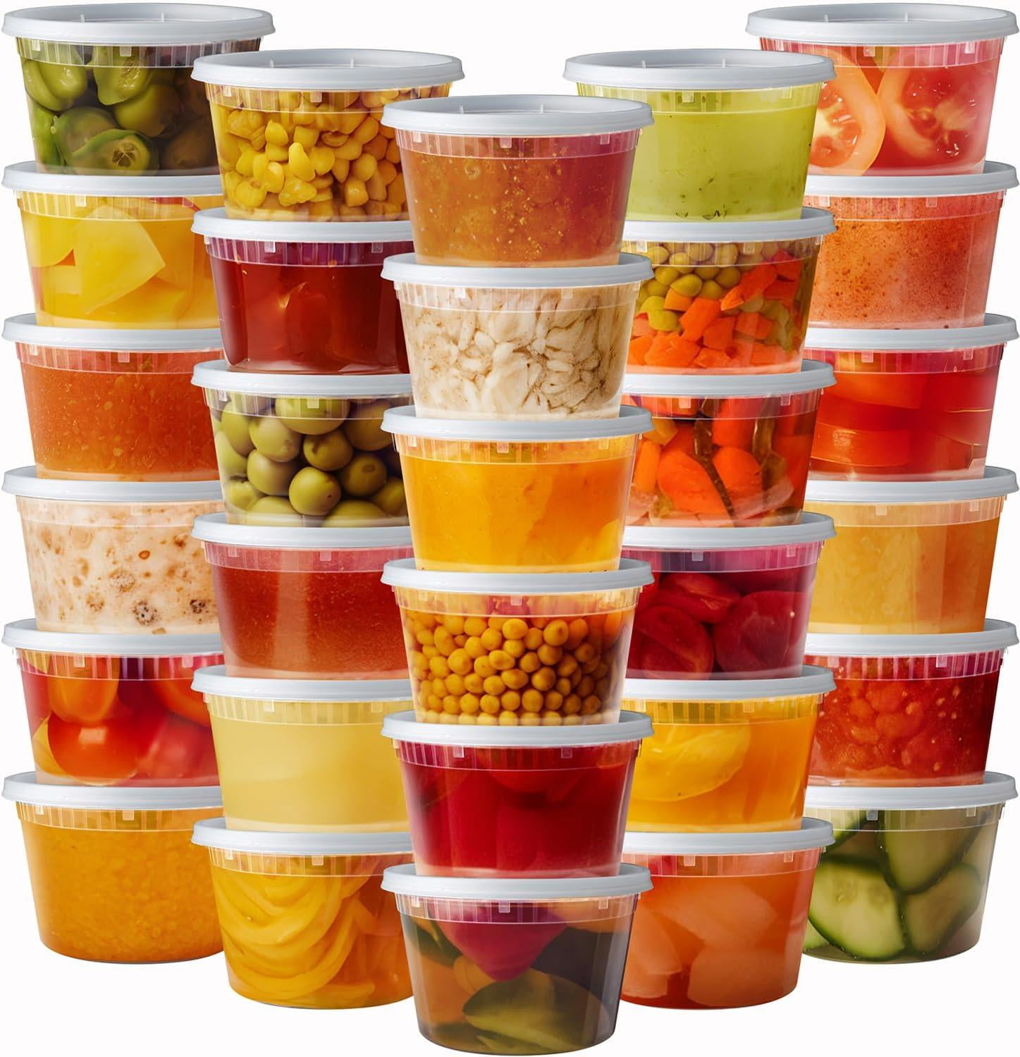 Pantry Value [16 oz. - 48 Count Plastic Food Storage Deli Containers ...