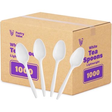 Boardwalk Heavyweight Polystyrene Cutlery, Teaspoon, White, 1000/Carton ...