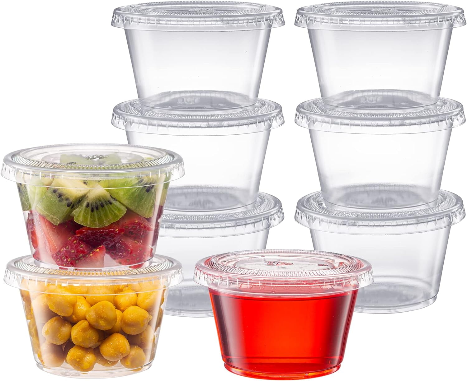 Pantry Value Small Plastic Condiment Containers Jello Shot Cups with ...