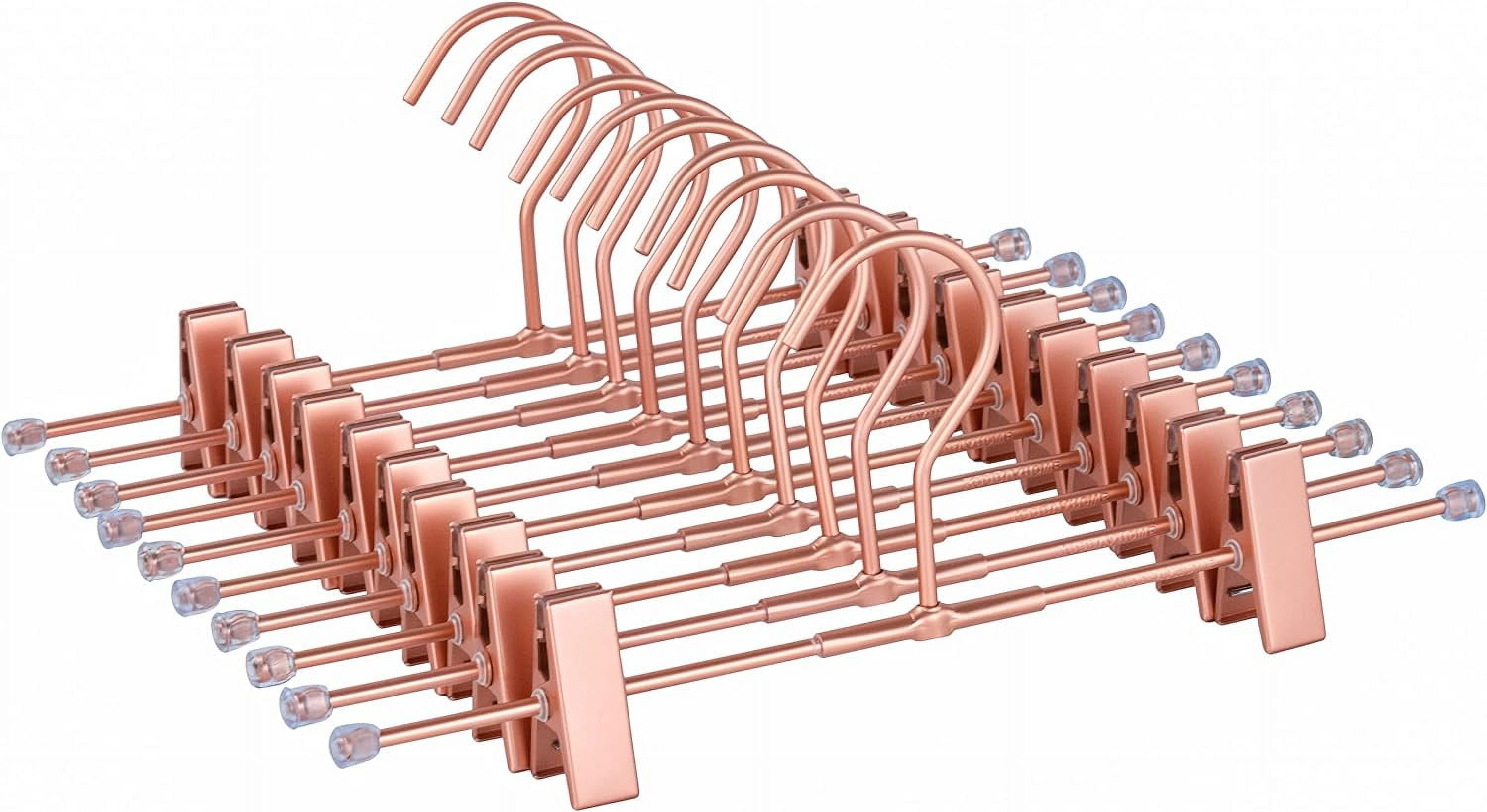 Pants Hangers 11.8" Space Saving Rose Gold Clothes Skirts Hanger 20 ...