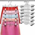 Pants Hangers with Clips,Space Saving Hanging Closet Organizer-6 Tiers ...