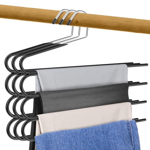 Pants Hangers | EC36 Multi Pants Hangers Space Saving- 4 Tier Space ...