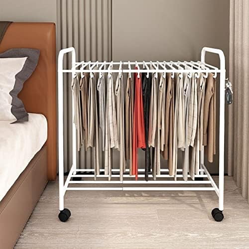 Pants Hangers Rolling Floor Telescopic Trouser Rack Organizer with ...