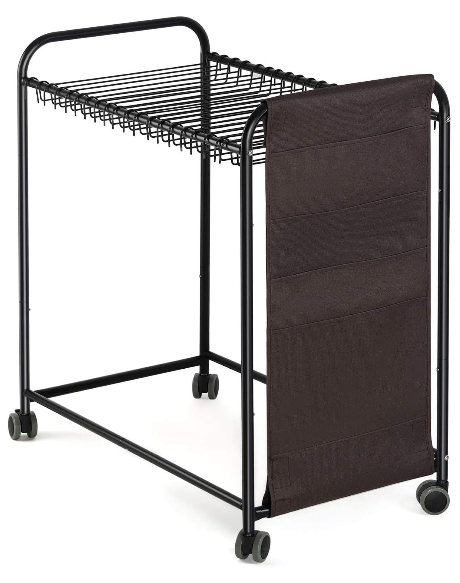 Pants Hangers Rolling Pants Trolley Pants Rack with 20 Hangers Closet ...