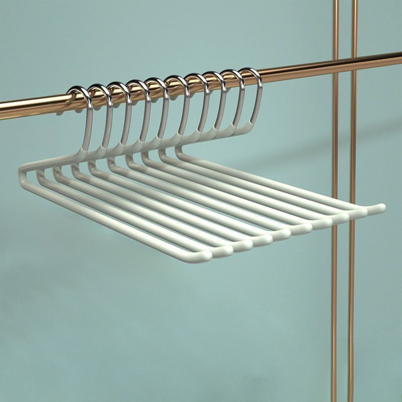 Pants Hangers, Swan-shaped Trouser Hanger Stainless Pant Hangers with 2 ...