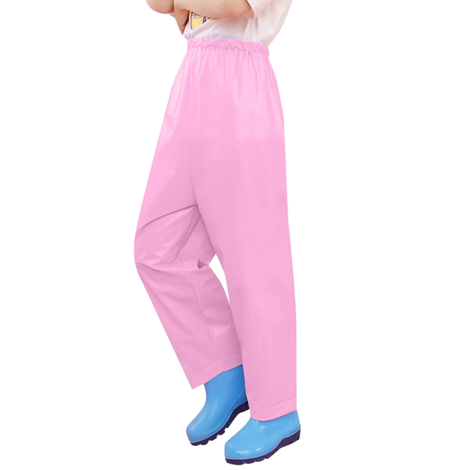 Pants Kids Proof Lightweight Water Proof Unisex Rain Wear Trousers Pink ...