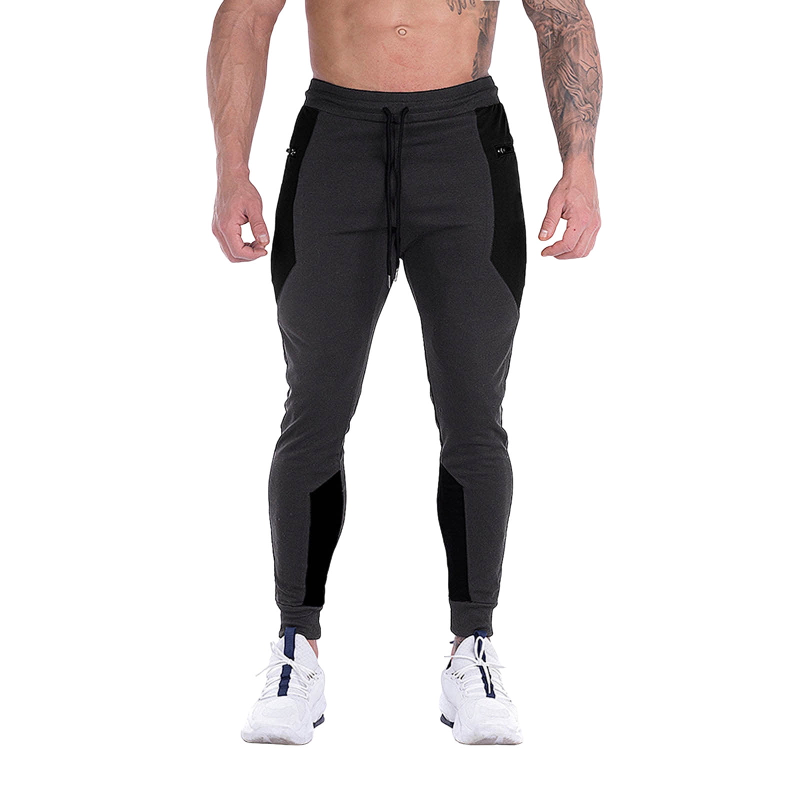 Pants Male Pants Muscle Fitness Pants Running Reflective Training Squat ...