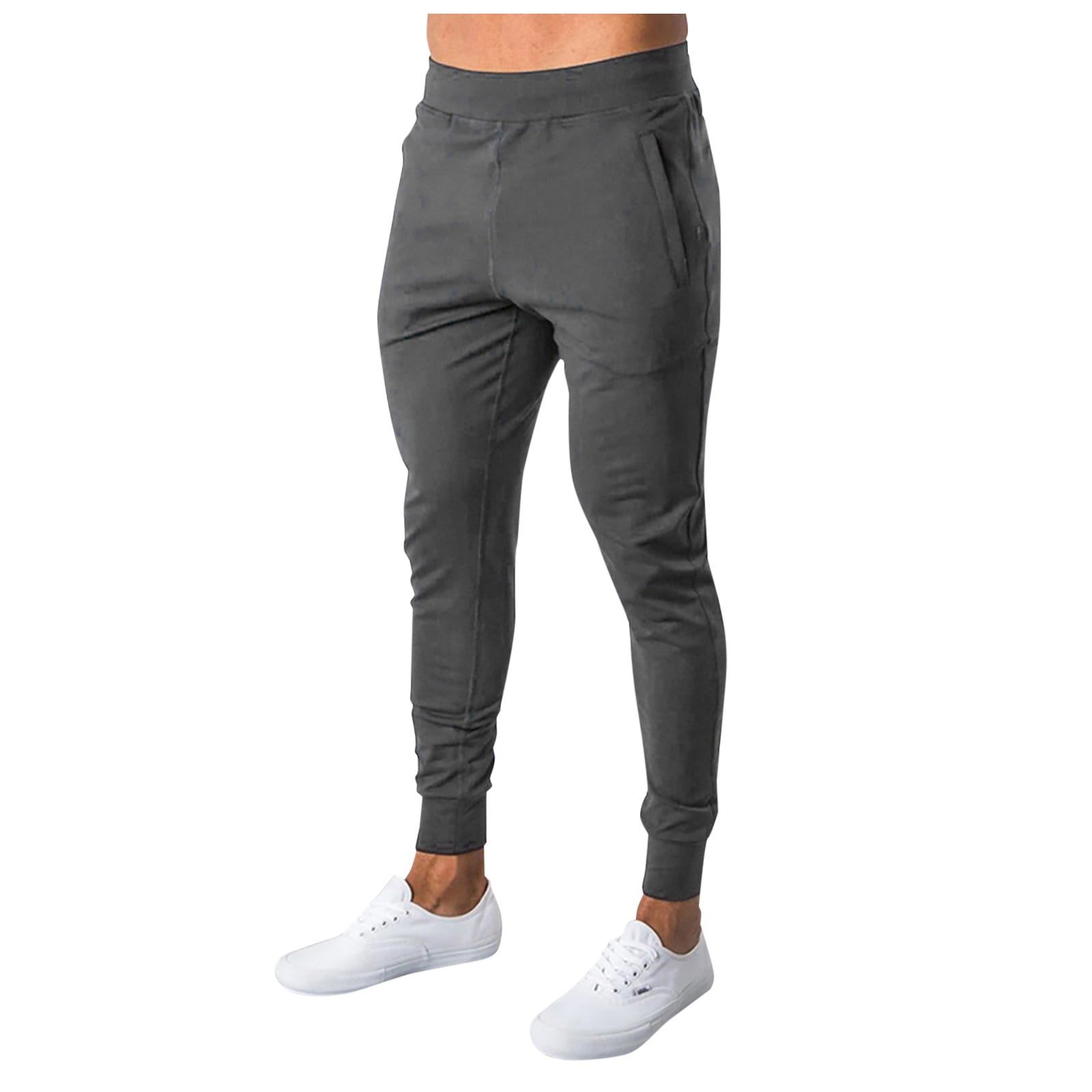 Pants for Men Men's Tracksuit Pants Stretch Slim Foot Fitness Training ...