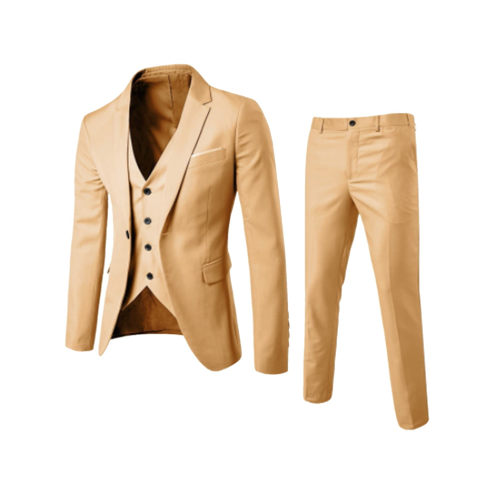 Pants Men Regular Fit Suits Slim Party Jacket Piece Men’s Piece Suite ...