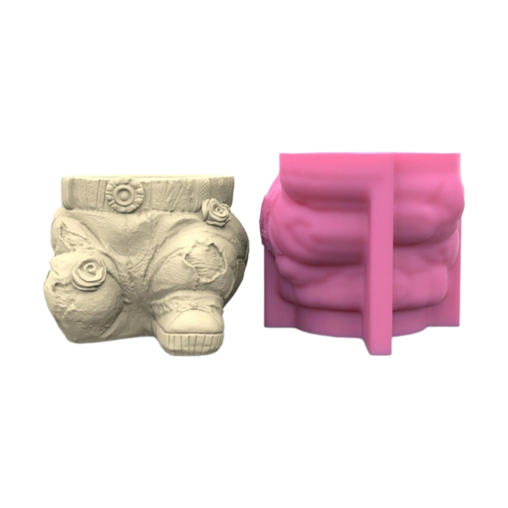 Pants Silicone Flower Pots Mold Concrete Candlesticks Pen Holder Molds ...