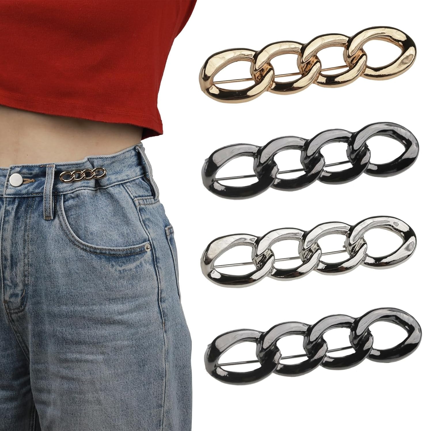 Pants Tightener for Waist Women Jean Tightening Clips Jean Pins to Make ...