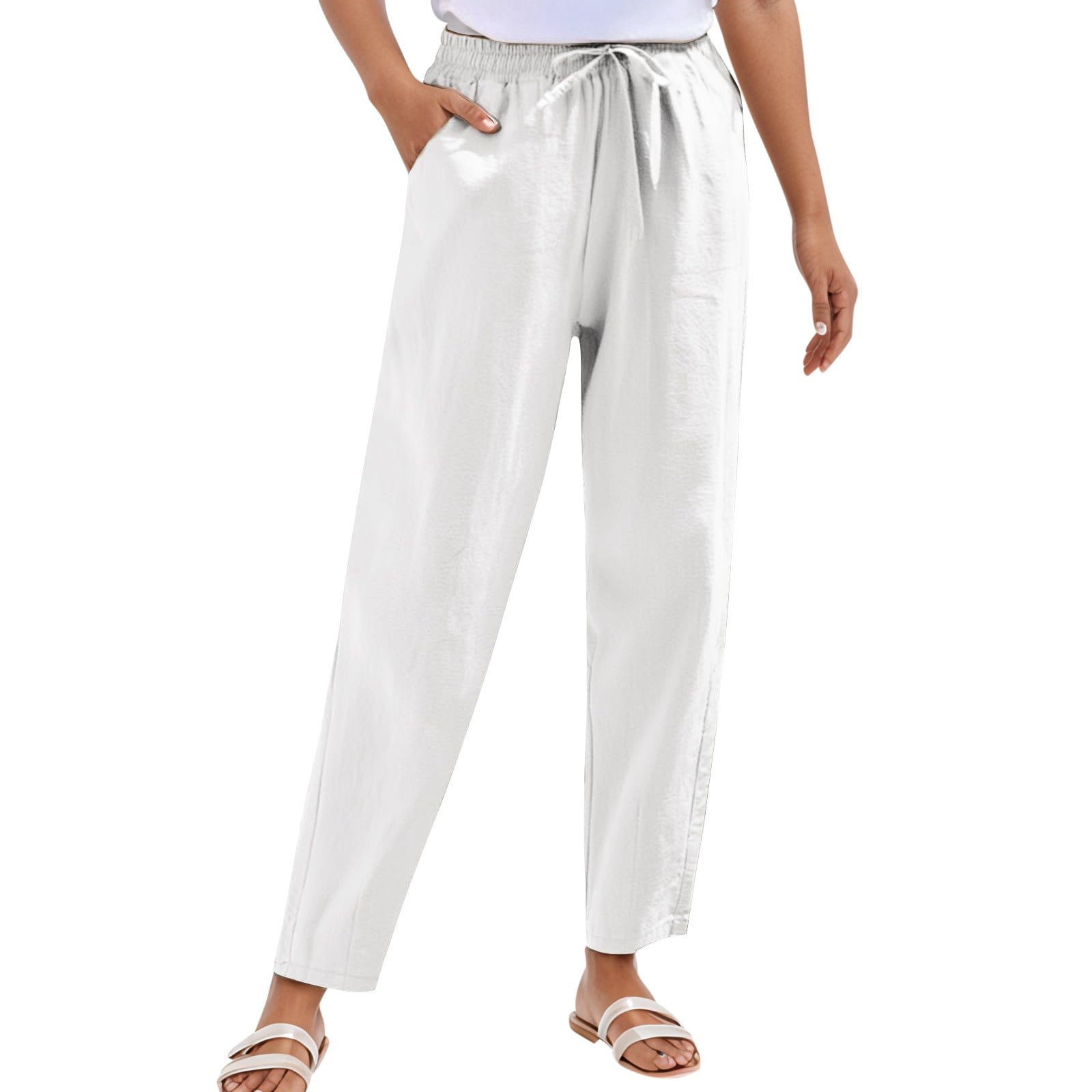Pants for Women Loose Jumpsuits for Women Casual Slit Leggings plus ...