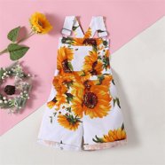 Wonder Nation Baby and Toddler Girl Knit Denim Shortall, 12 Months-5T - Walmart.com