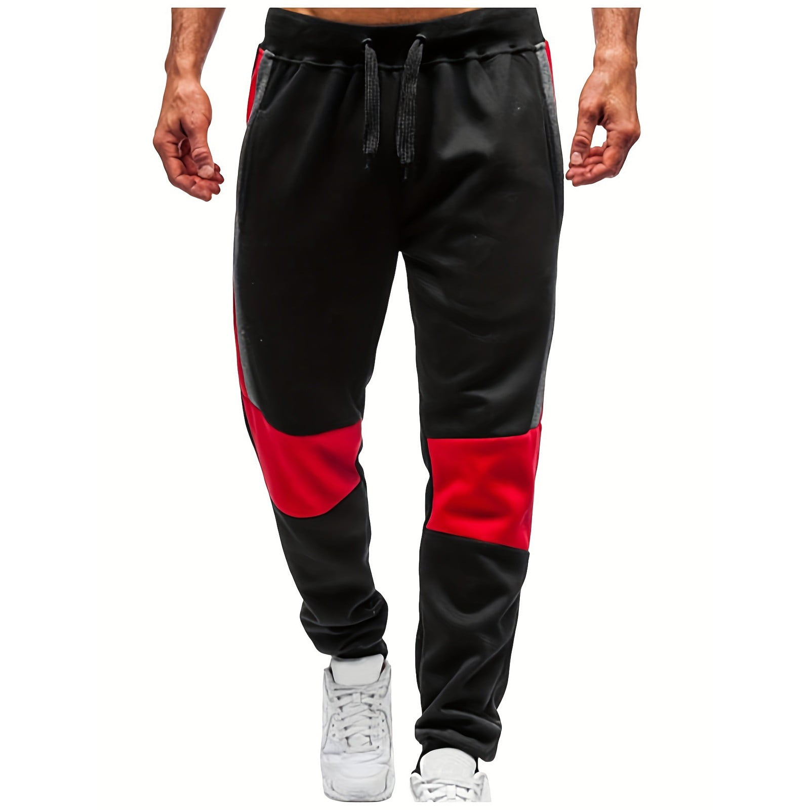 Pants for Men 2025 Lightweight Tapered Sweatpants Slim Fit Workout ...