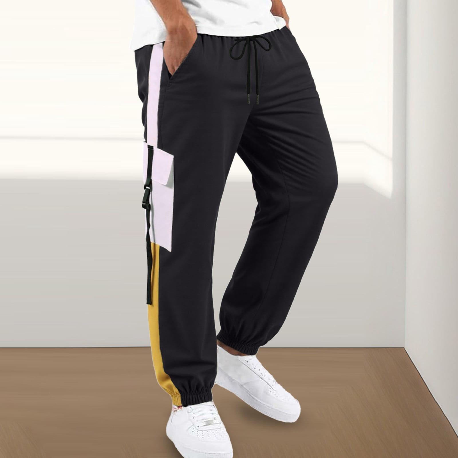 Pants for Men Loose Fit Baggy Sweatpants Casual Pant with Pocket ...