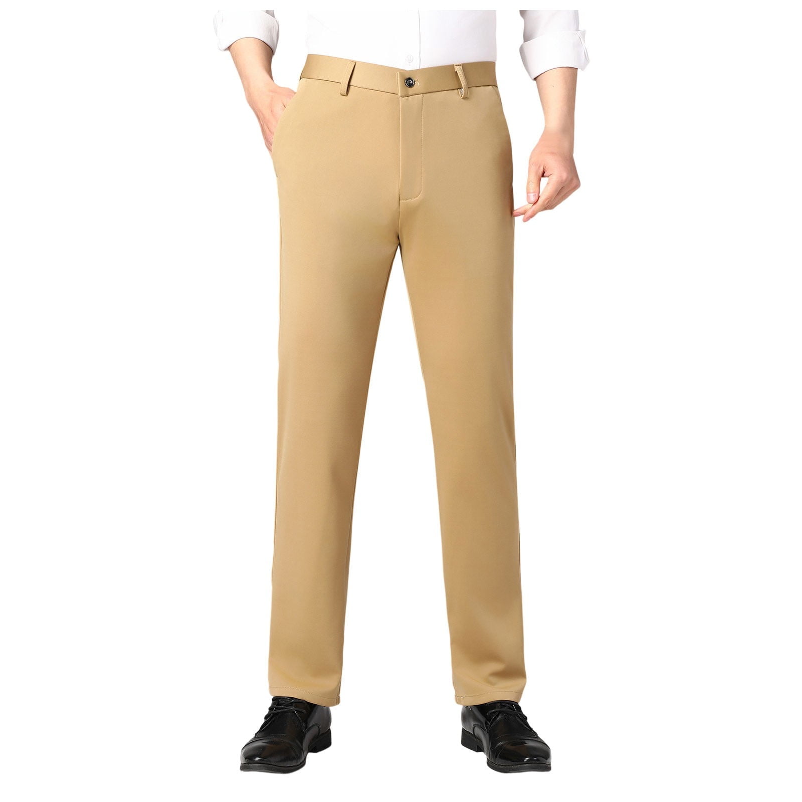 Pants for Men Men's Loose Straight Leg Trousers High Rise Deep Leisure ...